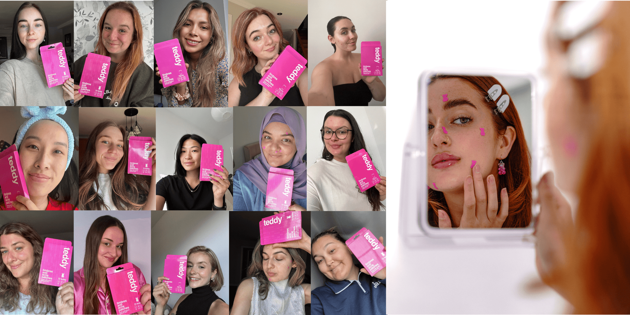 Sunny Teddy | Timbres anti-acné à l'Acide Salicylique